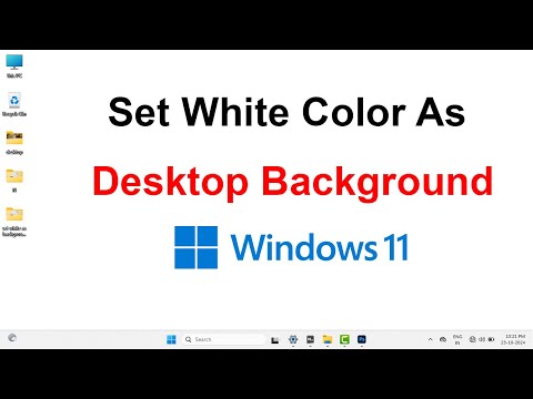How to Set White Color As Desktop Background in Windows 11?