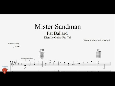 Pat Ballard - Mister Sandman - Guitar Lesson Tabs