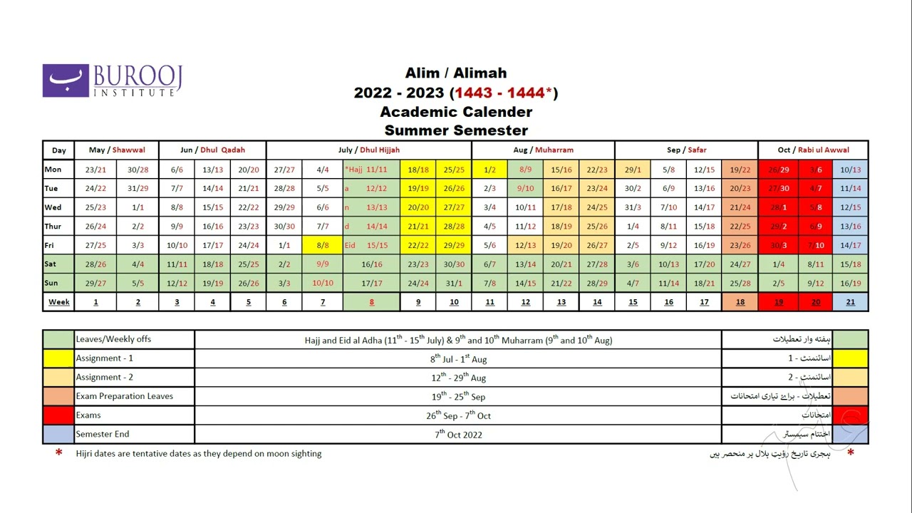 Academic Calendar 2022 2023