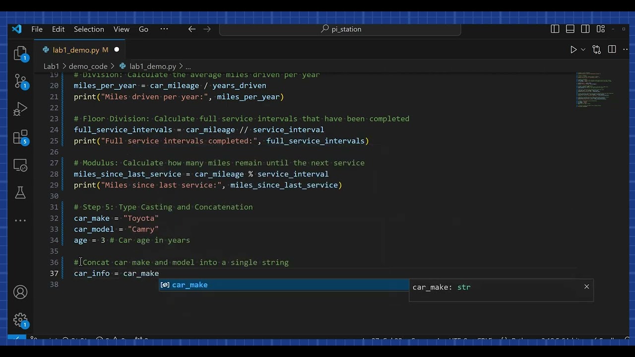 Python Type Casting and String Concatenation: Working with Different Data Types Step 5