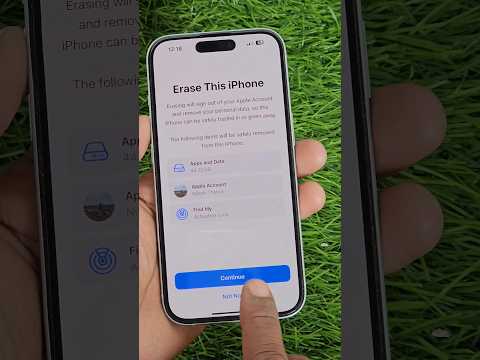 Reset iPhone - How To Erase this iPhone