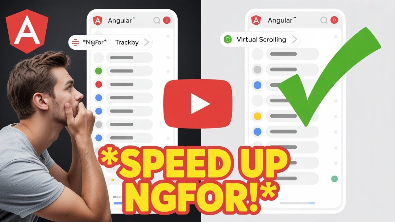 🚀 Optimize *ngFor Performance in Angular | Fix Slow Rendering with trackBy & Virtual Scrolling!