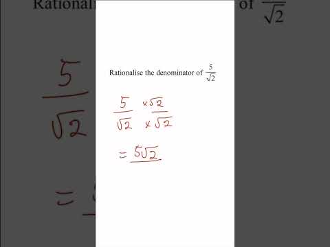 Rationalise the denominator! #shorts #maths #surds