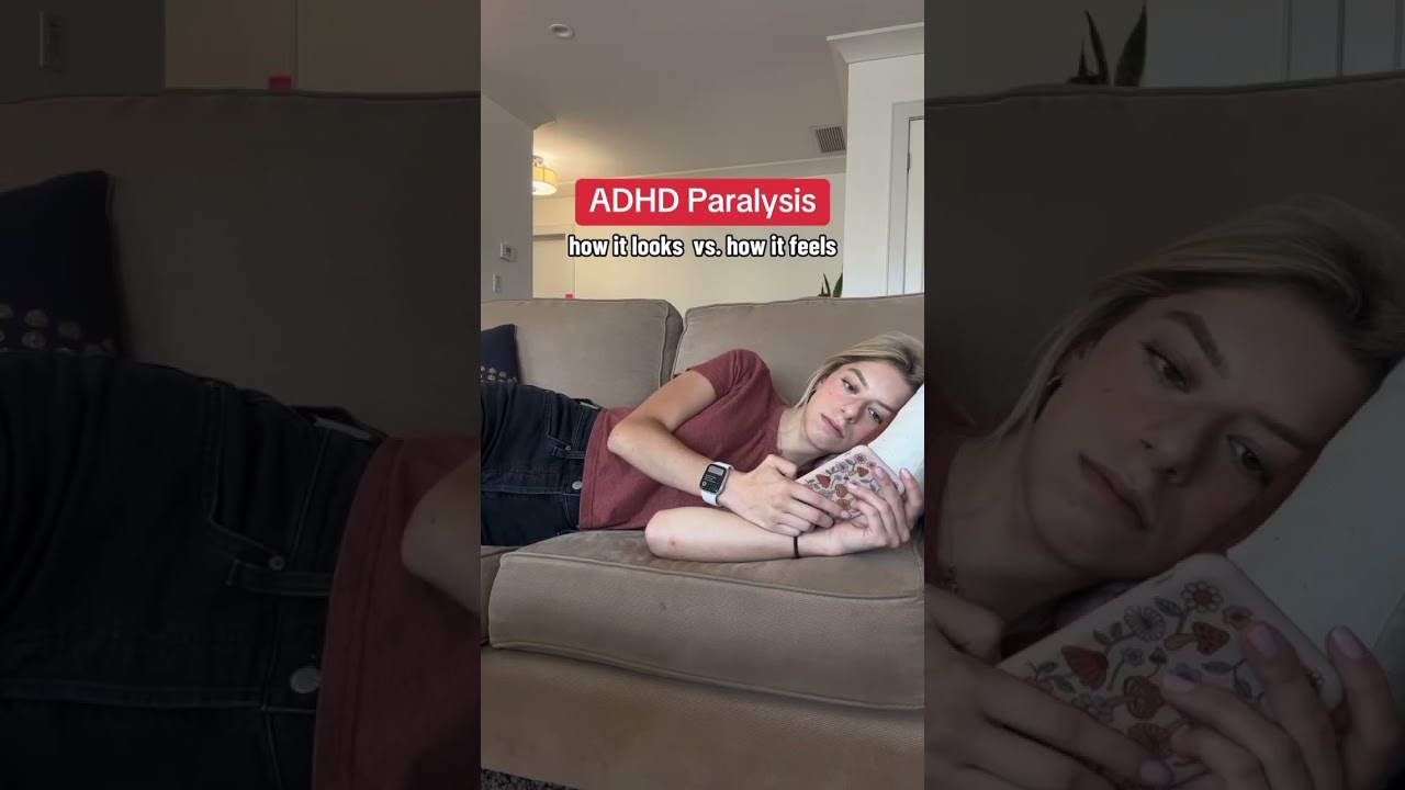 how ADHD paralysis looks vs. how it feels #shorts #adhd