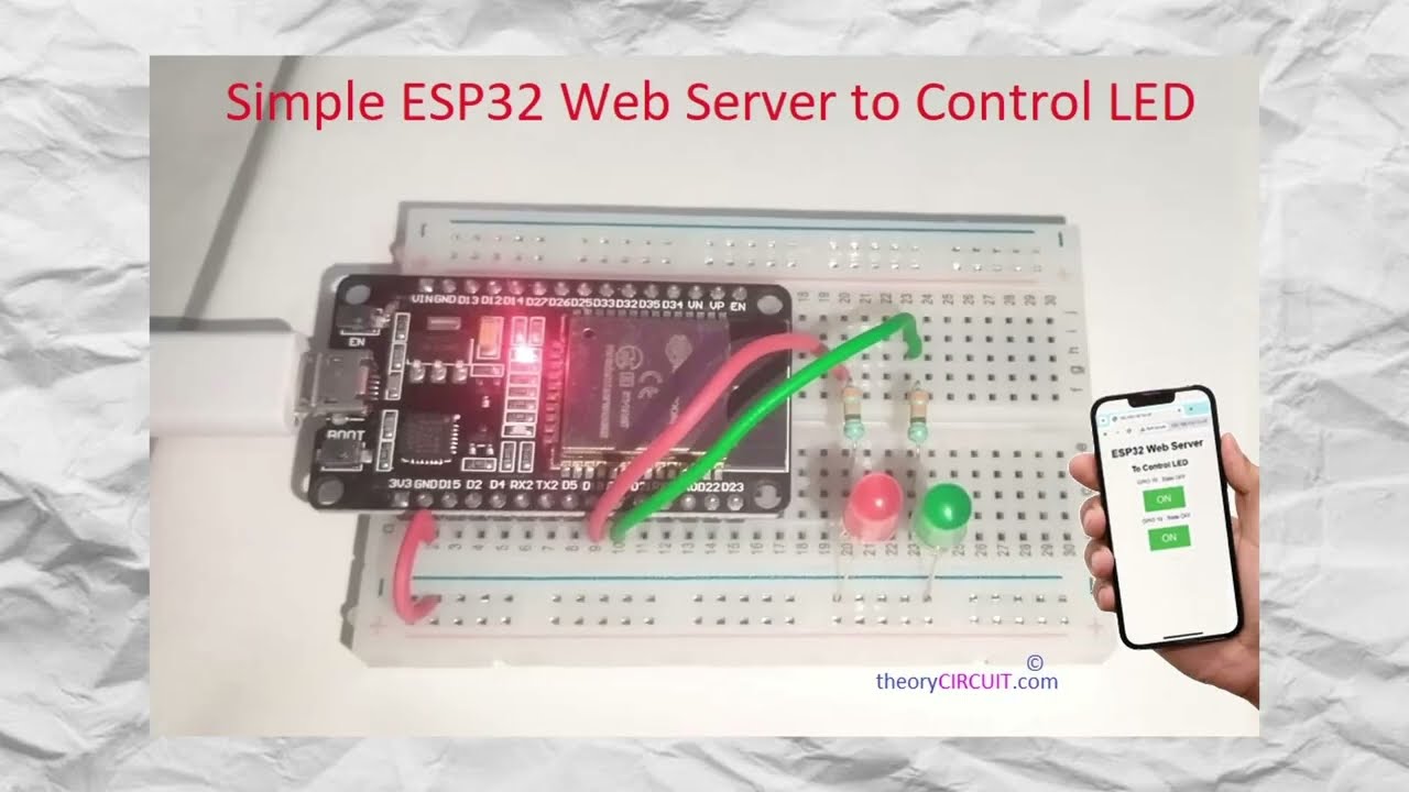 Simple ESP32 Web Server to Control LED