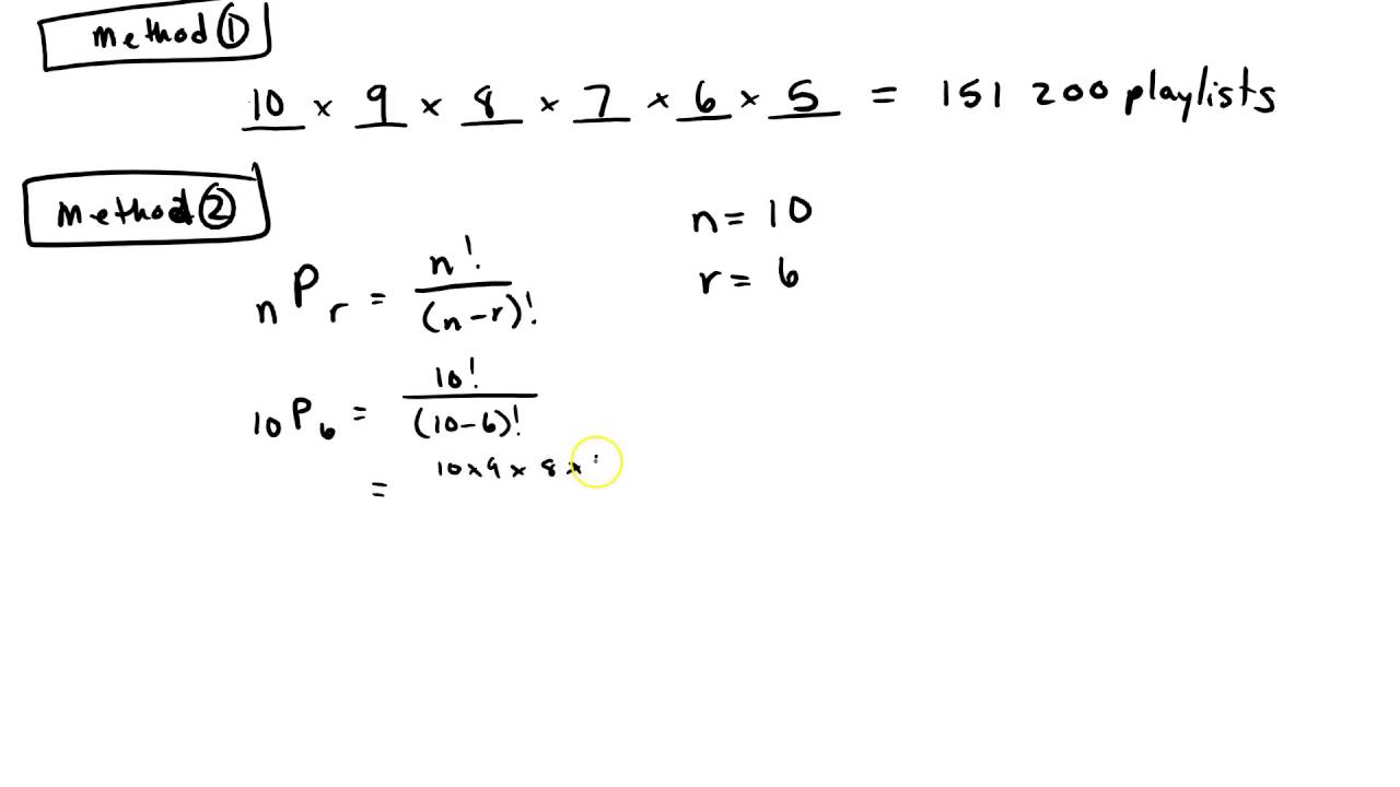 4 3   Perms when all objects are distinguishable 1