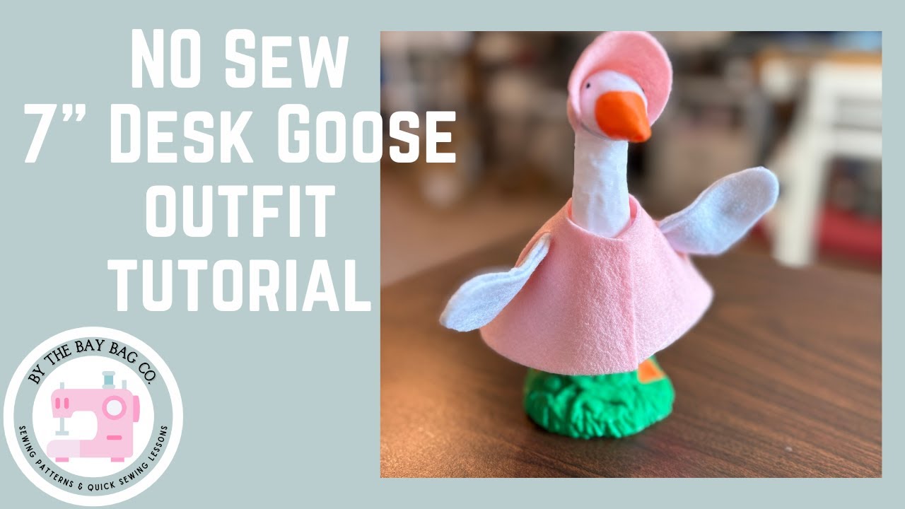 NO SEW Desk Goose Outfit Pattern - Dress, Hat and Wired Wings