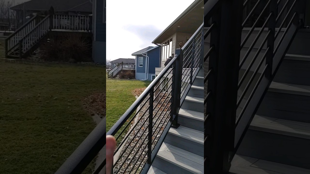 Trex Horizontal Rod Rail #deckconstruction #diy