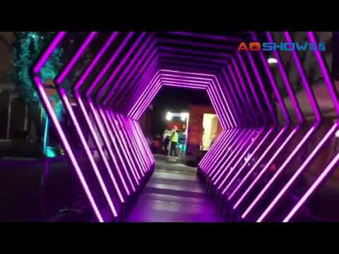 Tunnel Lighting in Australia use Aoshowled 1.5M Pixel Bar Round Tube DC24V SPI WS2812B RGB IP66