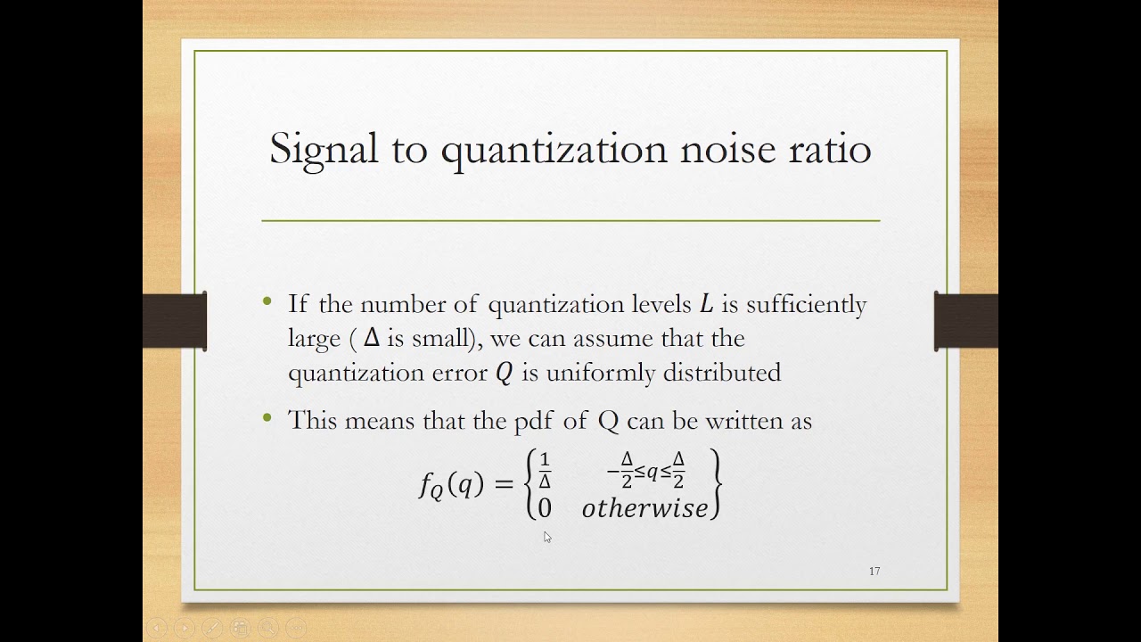 Digital Communication - V3 - Quantization Noise and its PDF in PCM