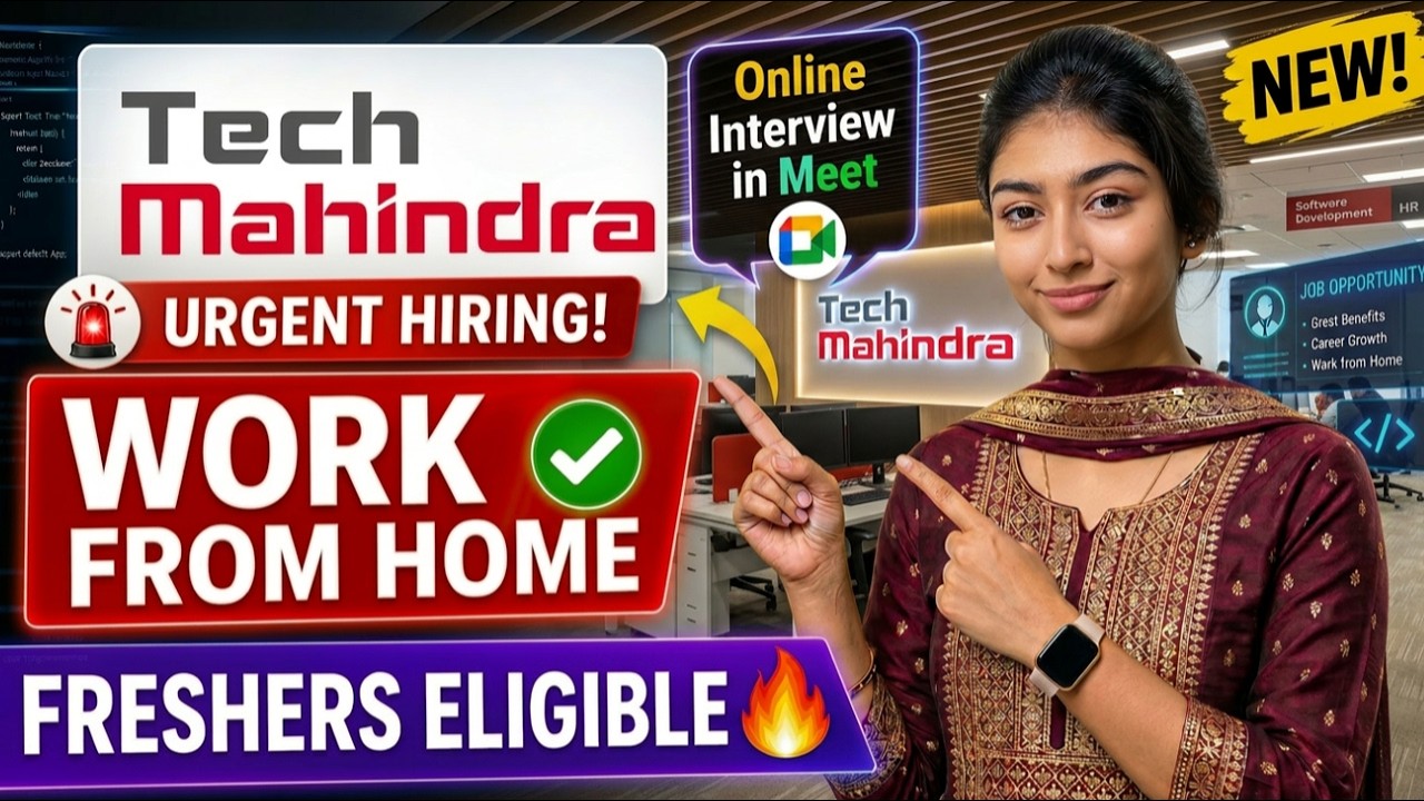 Tech Mahindra Work From Home Jobs 2026 | Online Interview | 12th Pass Jobs | No Degree Required 🚀