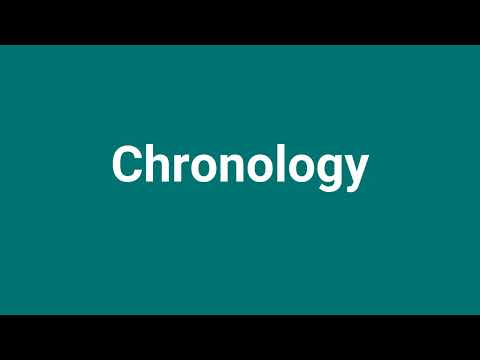'Chronology' Meaning and Pronunciation