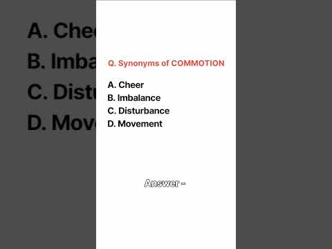 Synonyms of Commotion for ssc exam #shorts