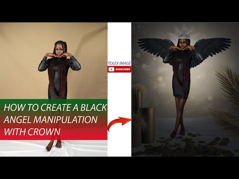 HOW TO CREATE A BLACK ANGEL MANIPULATION WITH CROWN