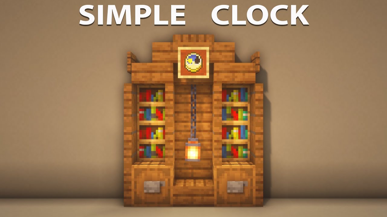 Minecraft | Simple Grandfather Clock | How to Build #5