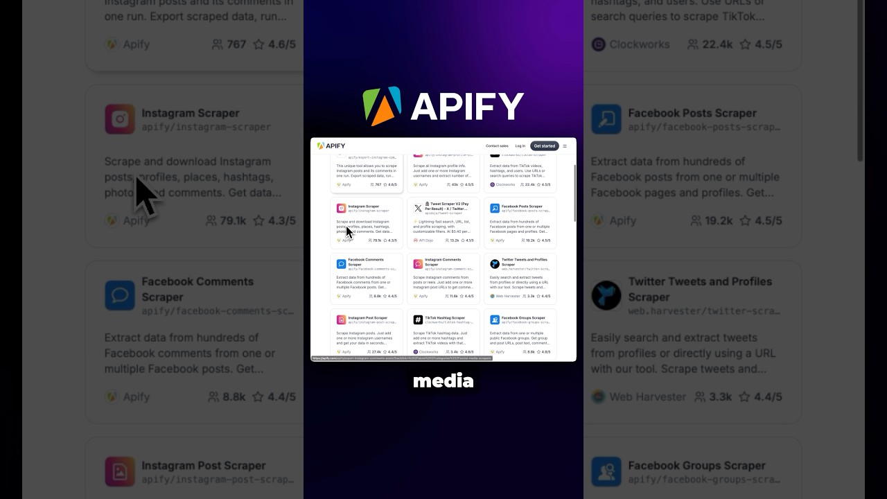 How to scrape anything with Apify and Make #aiautomation #nocode