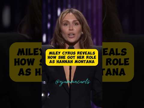 Miley Cyrus Reveals How She Got Her Hannah Montana Role While Receiving Her Disney Legend Award