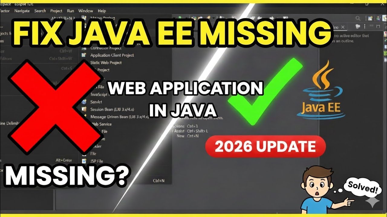 Install Java EE in Eclipse IDE [2026] | Setup Servlets, JSP & Tomcat | Eclipse Web Application Setup
