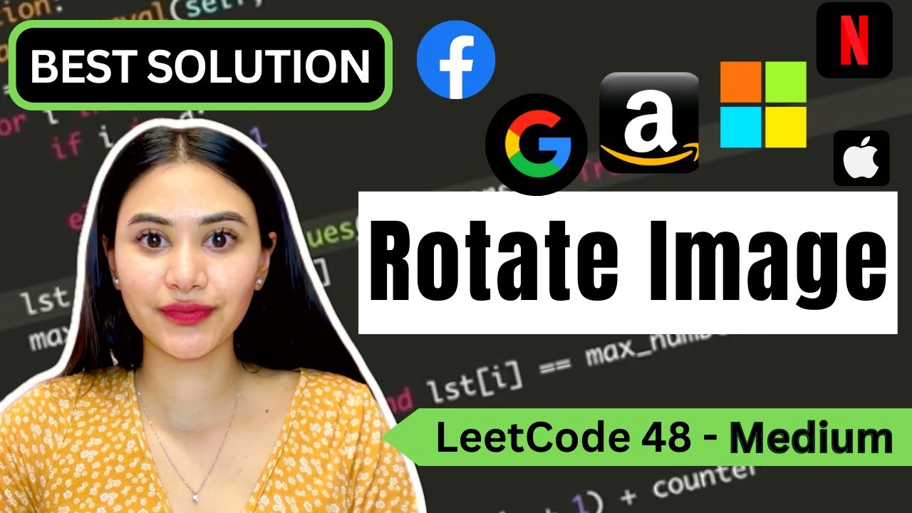 Rotate Image/Matrix - LeetCode  48 - Python (2 ways!)