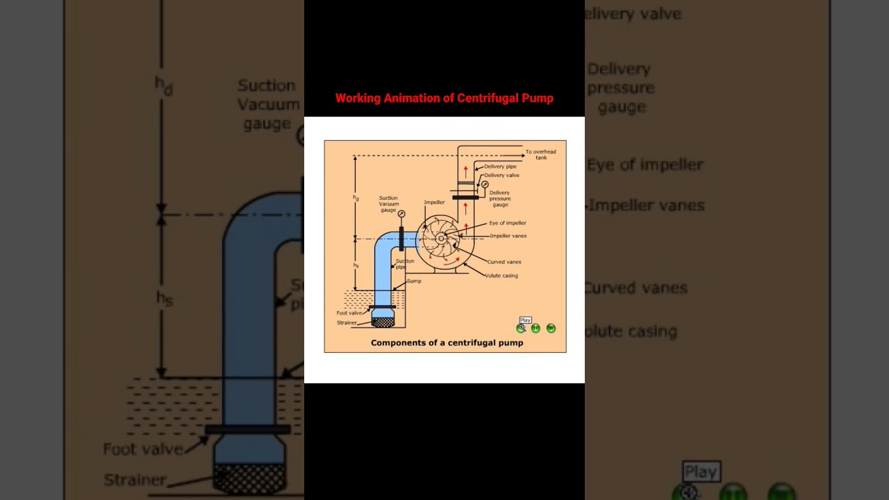centrifugal pump working | centrifugal pump working animation | centrifugal pump animation#shorts