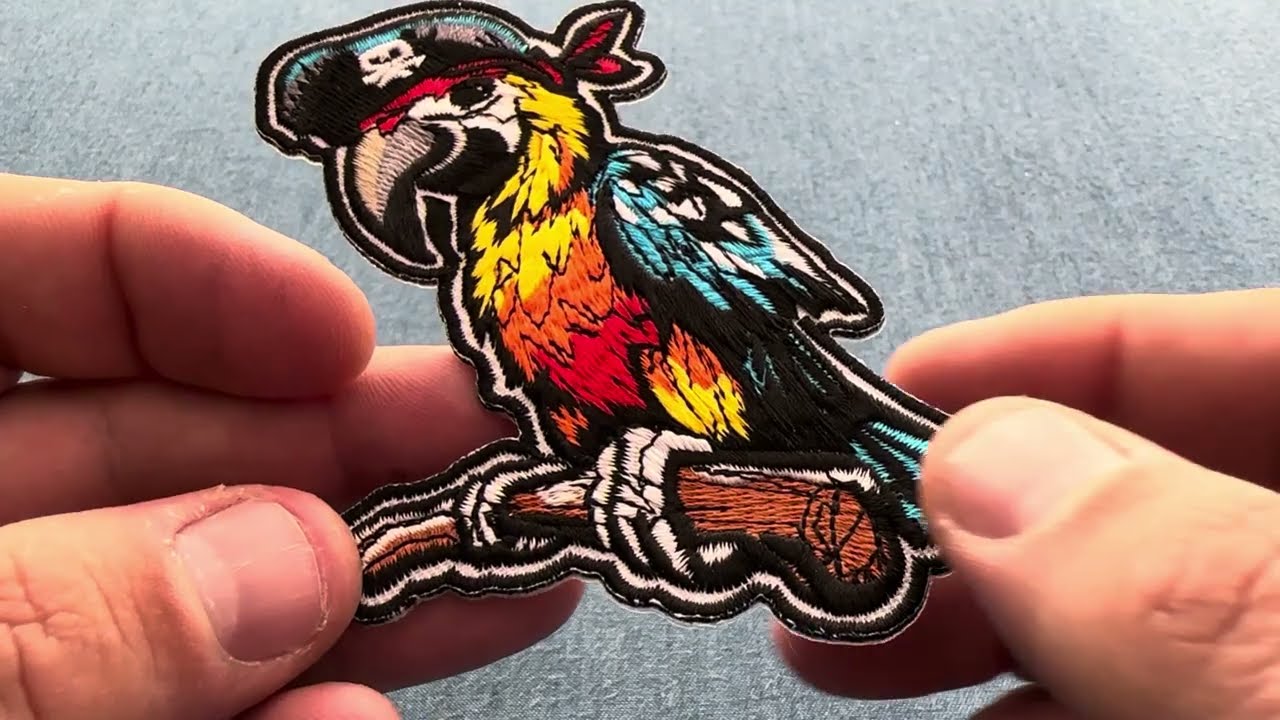 Pirate Parrot Iron On Patch P7678