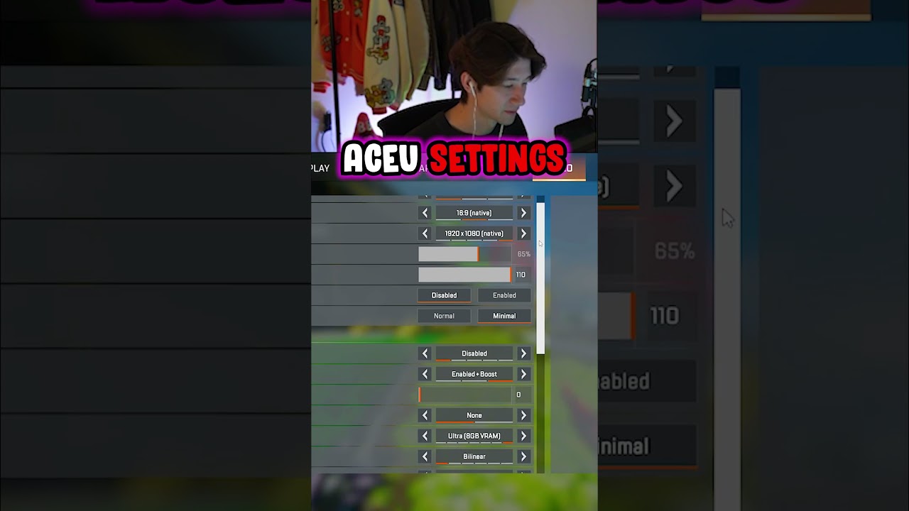 Aceu's graph settings! #apexlegends