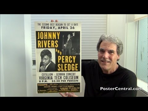 Johnny Rivers 1960’s Concert Poster w/Percy Sledge | PosterCentral.com
