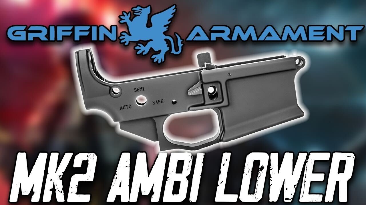 Griffin Armament MK2 Ambi Stripped AR-15 Lower Receiver - Ambidextrous ...