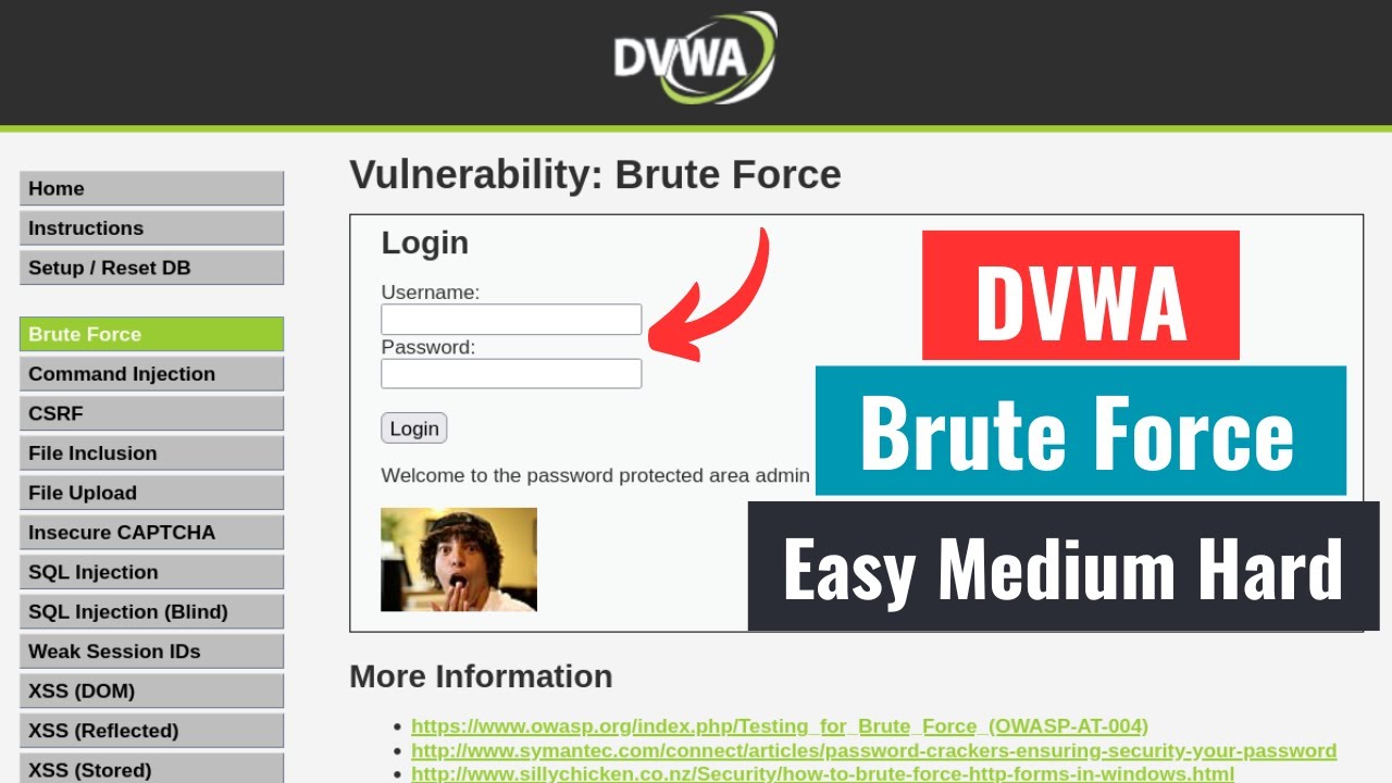 DVWA - Brute Force (Low | Medium | High)
