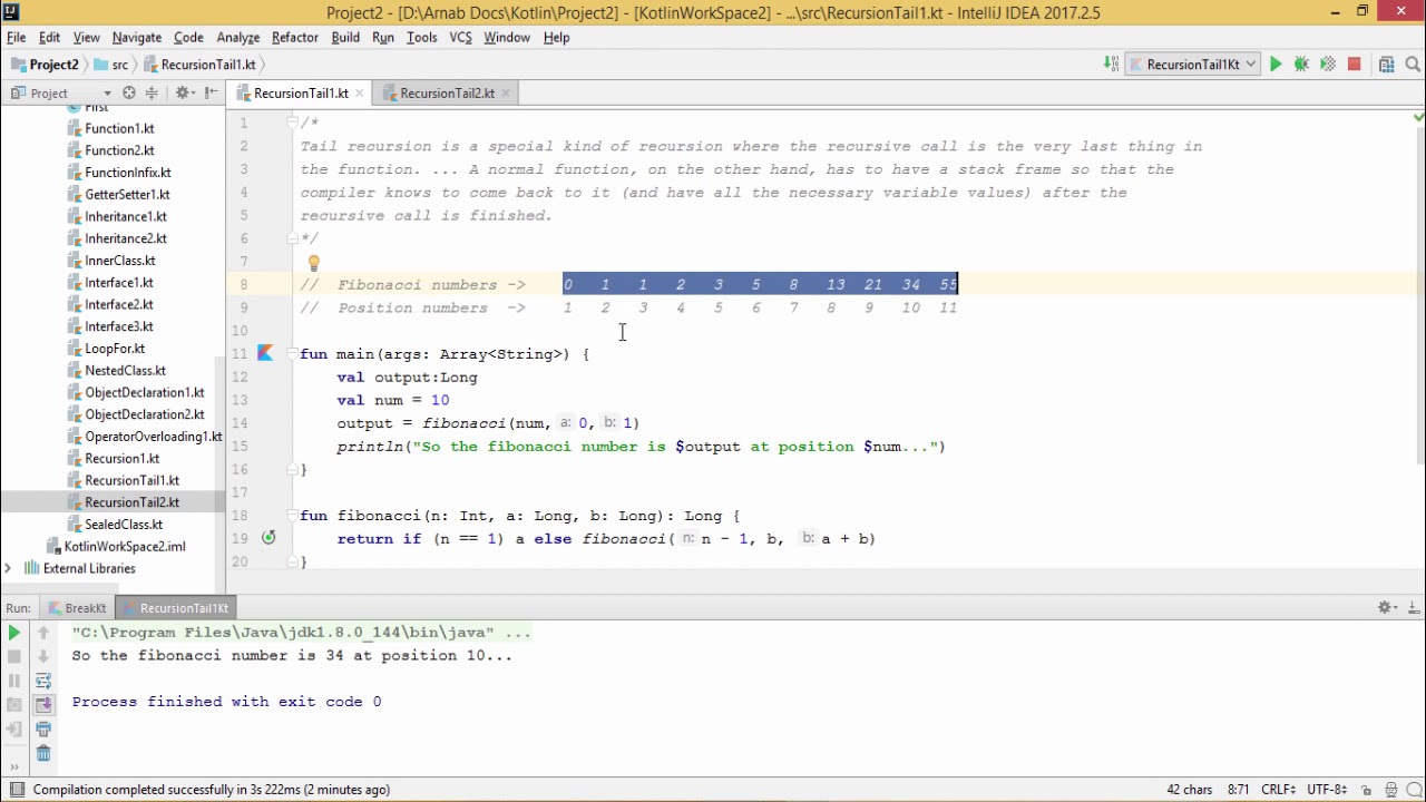 Kotlin - Tail Recursion