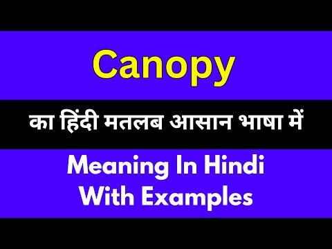 Canopy meaning in Hindi/Canopy का अर्थ या मतलब क्या होता है.
