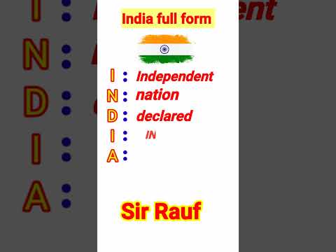 India full form # Short vedio