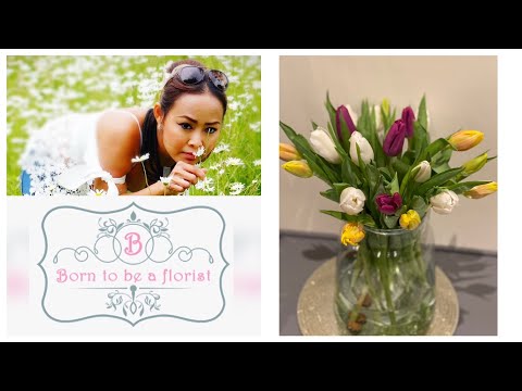 🌷 Easy Flower Vase of Tulips🌷 #shorts