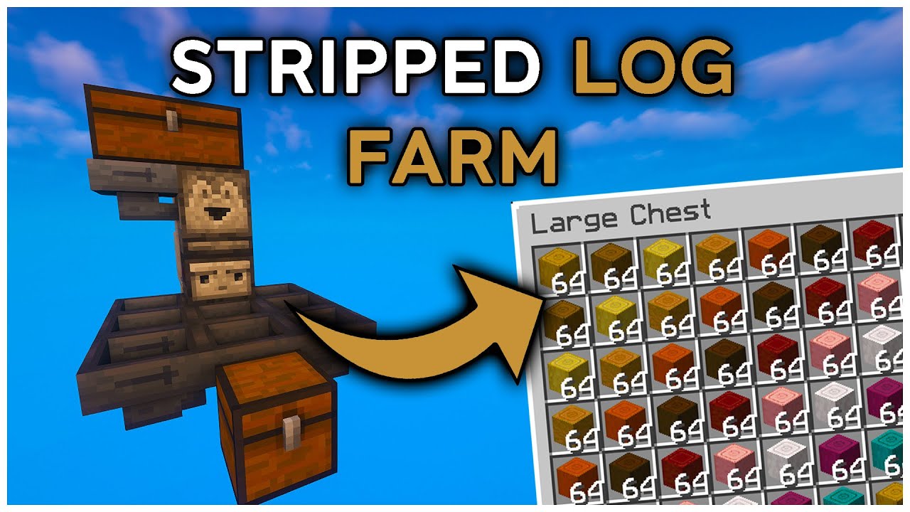 The EASIEST AFK Stripped Log Farm in Minecraft Java 1.21+ (Tutorial)