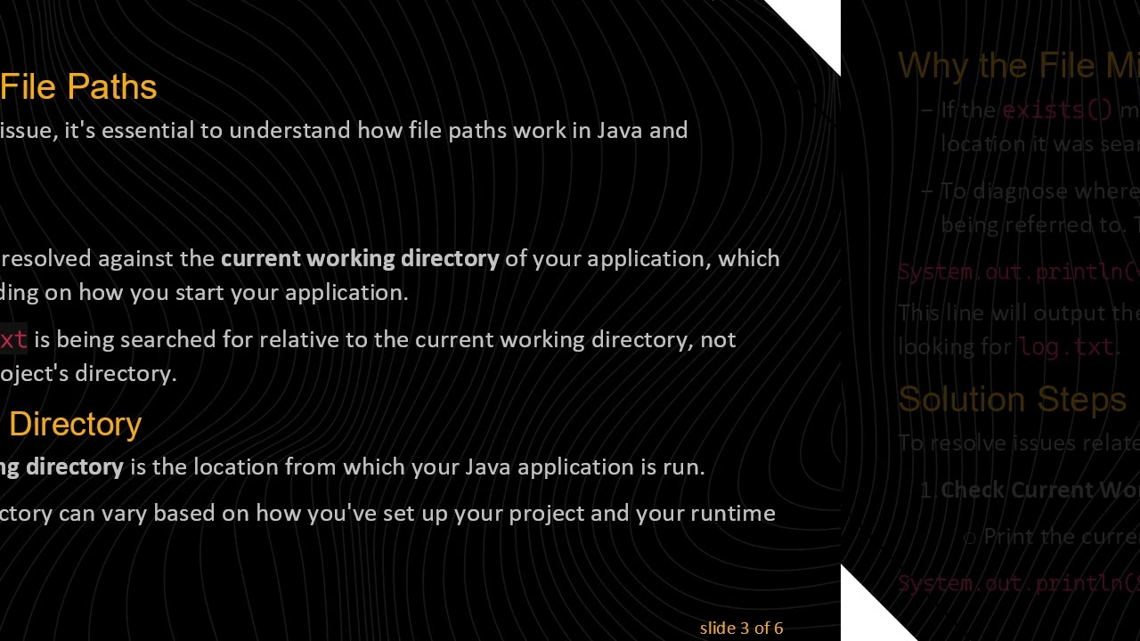 Understanding the File Exists() Method Issue in Eclipse Java Packages