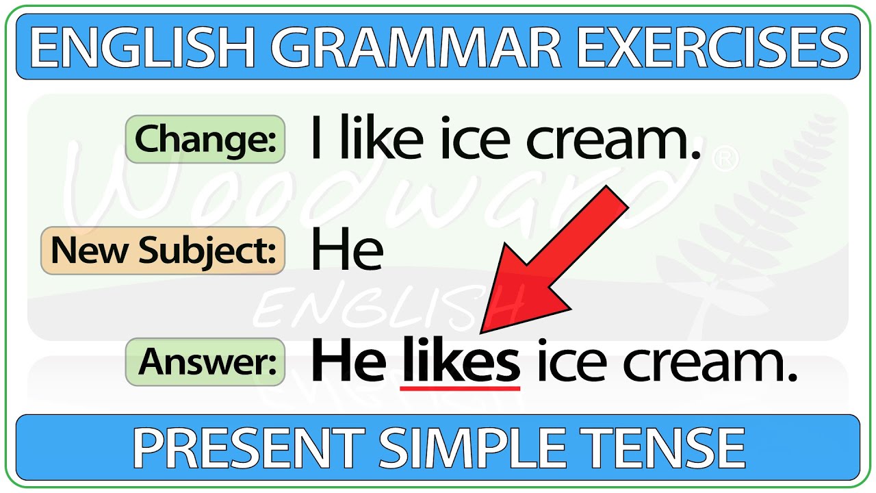 Change the Subject + Verb – Present Simple Tense – English Grammar Exercises