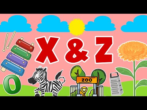 Learn words that begins with letter z and x for kids first vocabulary | Alphabet words for kids