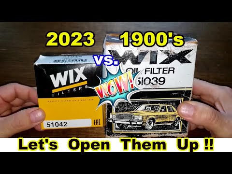 Wix 51042 Oil Filter vs. Old Wix 51039 Oil Filter Cut Open Comparison