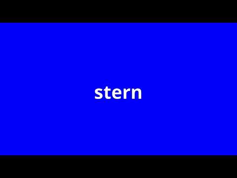 what is the meaning of stern
