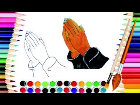 How to draw praying hands | Pray hands | Learning draw & color