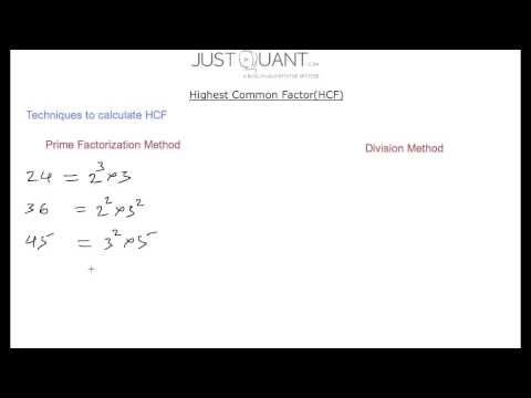 Highest Common Factor - HCF
