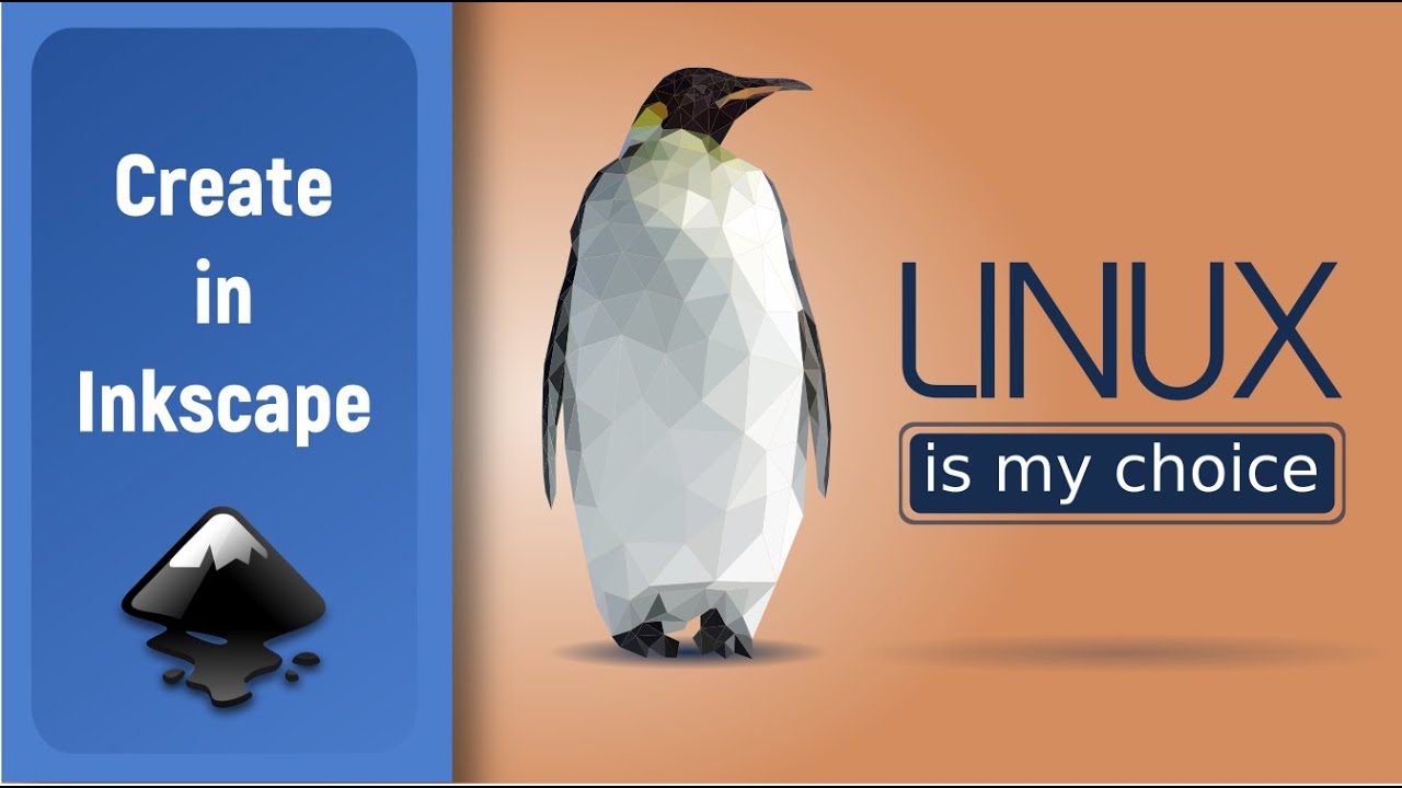 Speed Art Inkscape: Linux wallpaper using the Low Poly effect