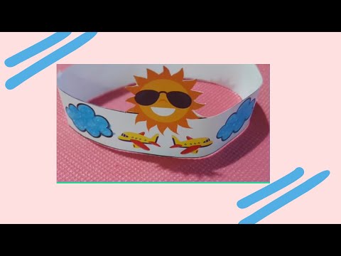 DIY Printable Sun and Cloud Headband or Crown craft pdf for kids 1