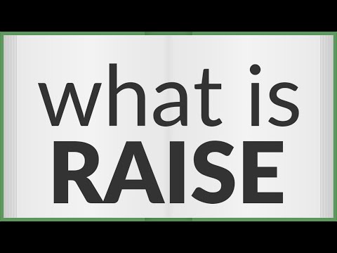 Raise | meaning of Raise