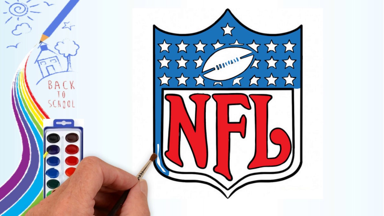 How to Draw -Drawing the NFL logo - coloring Pages for kids | Drawing logo Channel