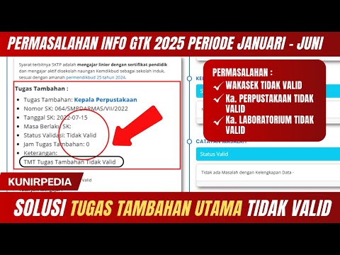 INFO GTK 2025! SOLUSI TUGAS TAMBAHAN DI INFO GTK TIDAK VALID