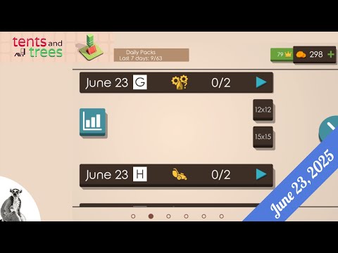 Daily Puzzles - June 23 2025 -Tents and Trees