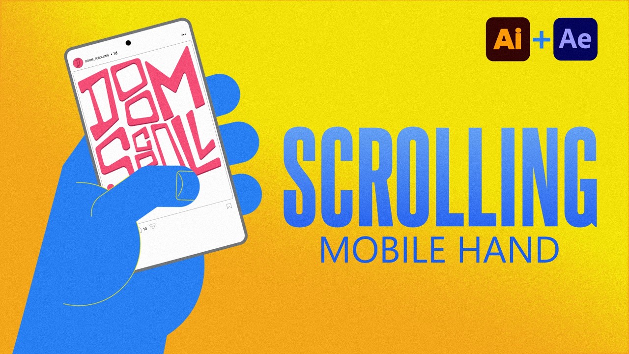 How to Design & Animate a Scrolling Mobile Hand in After Effects