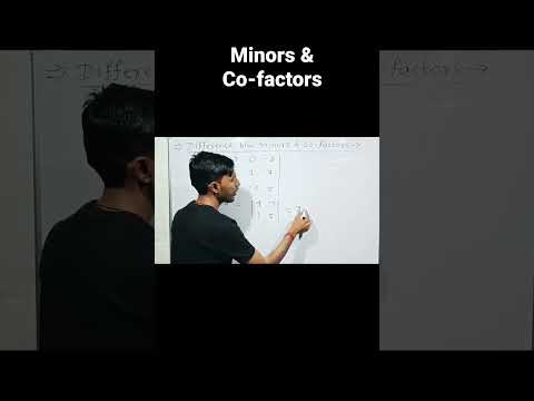 How to find minors and cofactors #class12maths #determinants #shorts