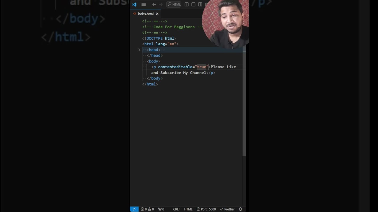 HTML hidden features | HTML content editable attribute #html #htmltutorialforbeginners
